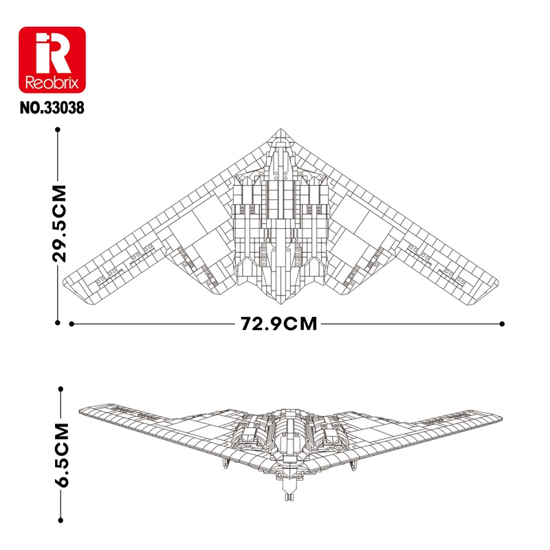 Reobrix 33038 B2 Bomber - Bibricks - Bricks Toys Expert